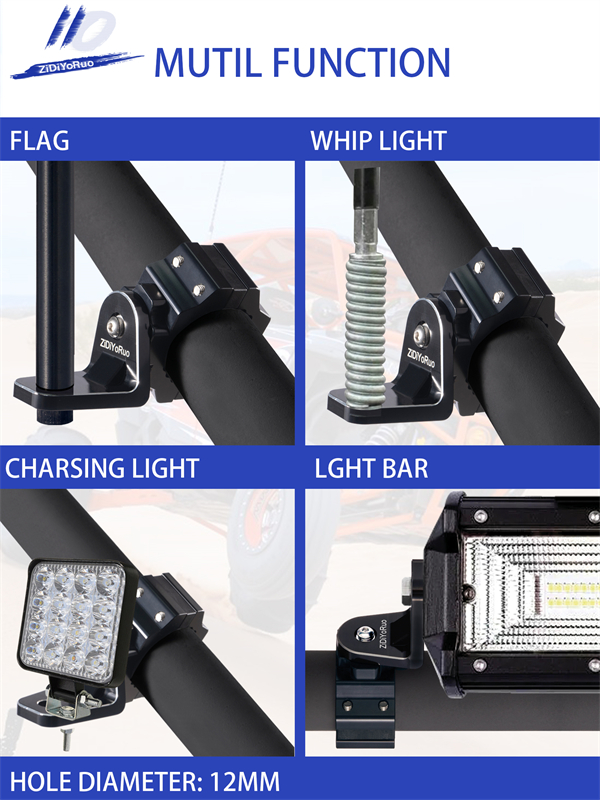 UTV Whip Light Mounting Bracket-1PC Black Color (B09Y1X5Z6X) | sxs ...