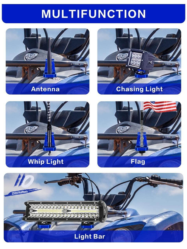 ATV Whip Mount-1PC of Blue Color (B0BJF58JJD) | sxs accessories