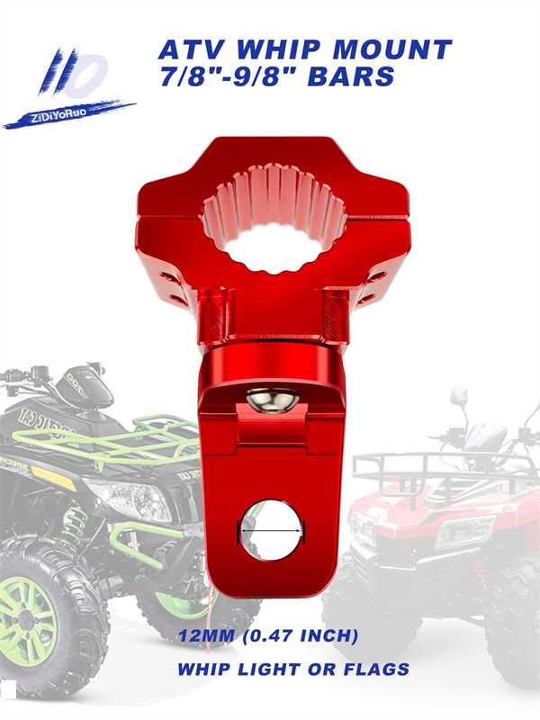 ATV Whip Light Mount-1PC of Red Color (B0BJF4QJFQ) | sxs accessories