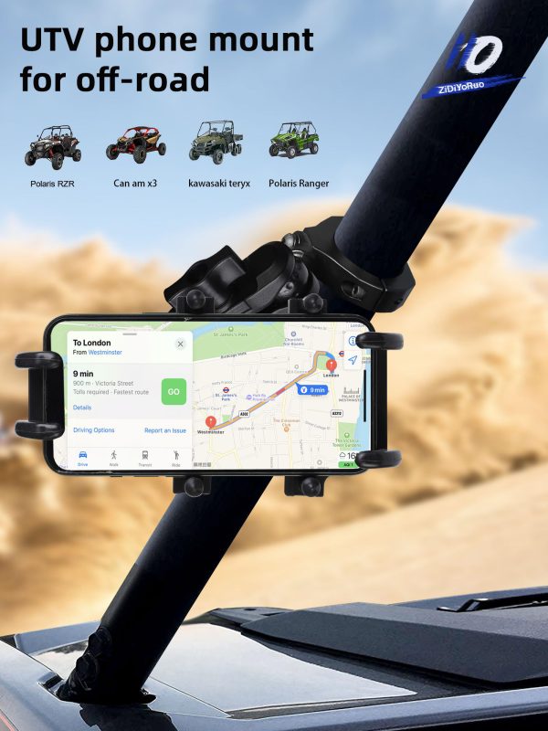 Anti-Vibration UTV Phone Mount Heavy Duty (B0C58TLJ5V) | sxs accessories
